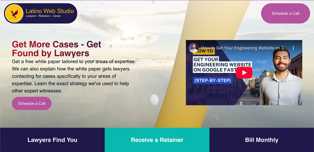 Lawyers - Retainers - Cases - Helping Expert Witnesses - Latino Web Studio